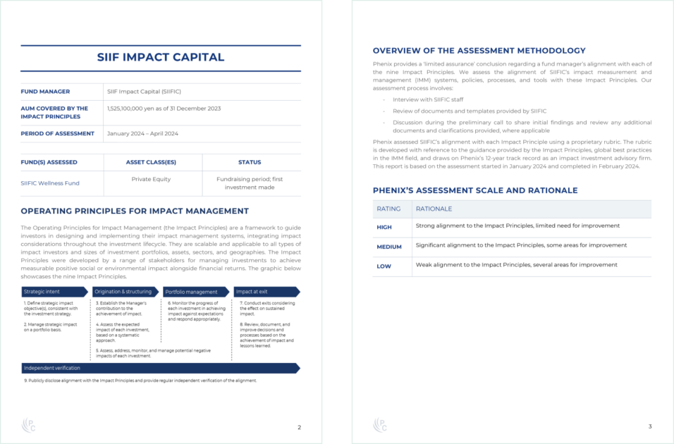 IMPACT PRINCIPLES VERIFICATION STATEMENT AND REPORT – SIIF | 一般財団法人 社会 ...